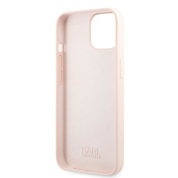 Ovitek Karl Silicone case K&C iPhone 13 Mini Light Pink