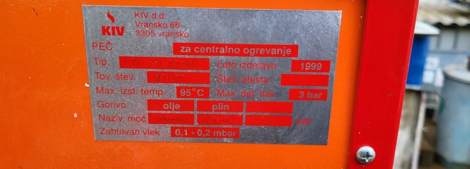 PEČ NA OLJE KIV NTK PB-40