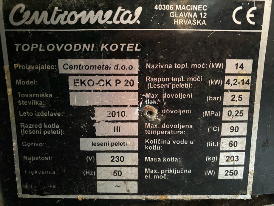 Peč CENTROMETAL EKO-CK P 20