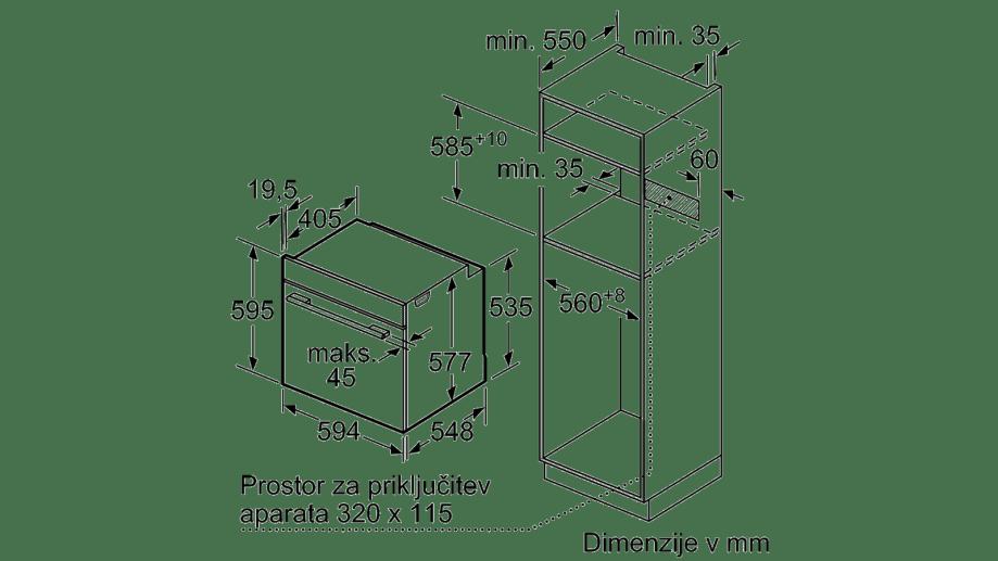 Bosch HSG636BB1 vgradna pečica s funkcijo pare, A+ Serie8