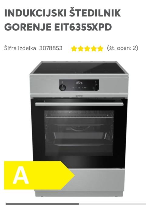 Pečica - stedilnik gorenje