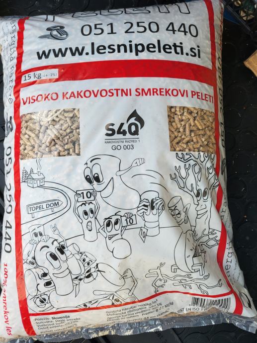 PRODAM PELETE V VREČAH 15 KG