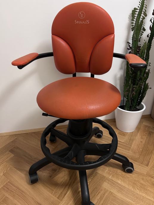 Stol Spinalis Basic z nožnim naslonom, ergonomski pisarniškio stol