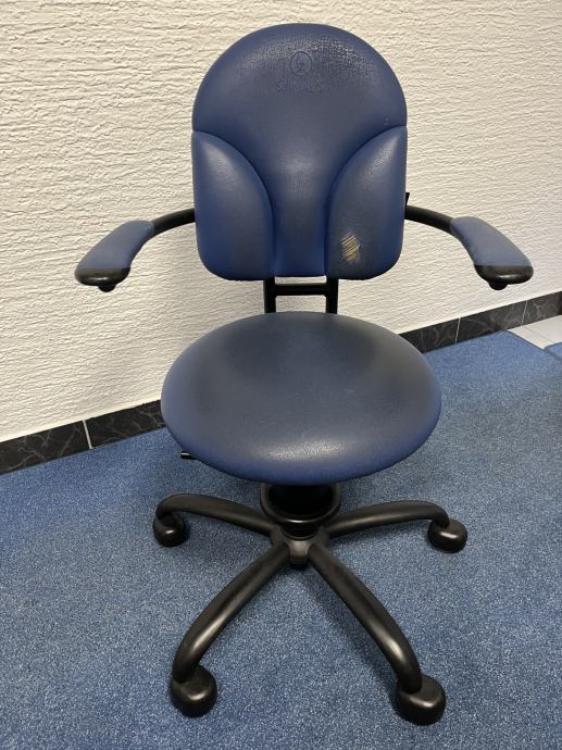 Pisarniški stol Spinalis Basic moder