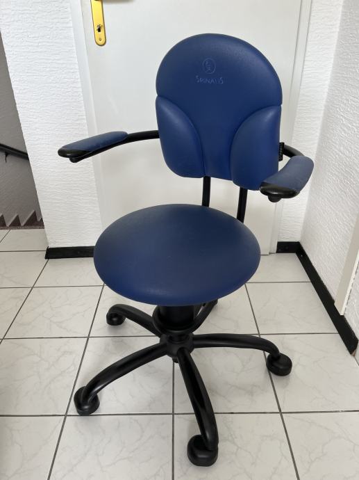 Pisarniški stol Spinalis Basic moder