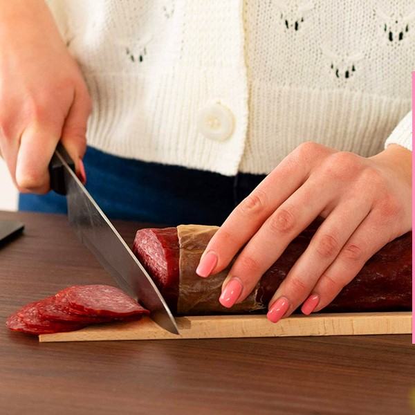 Deska za rezanje in serviranje salame-bukov les-darilo