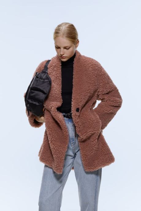 Zara teddy plašč, S