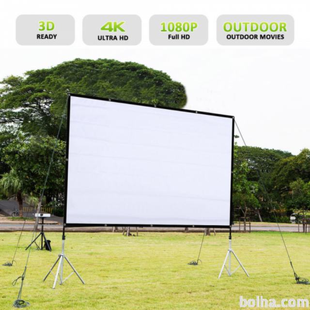 Platno za projektor hišni kino projekcijsko 120 oz. 305 cm - UGODNO!