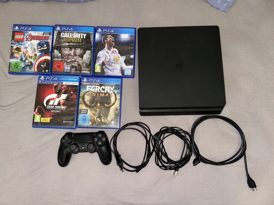 Playstation 4 + 5 iger + kontroler