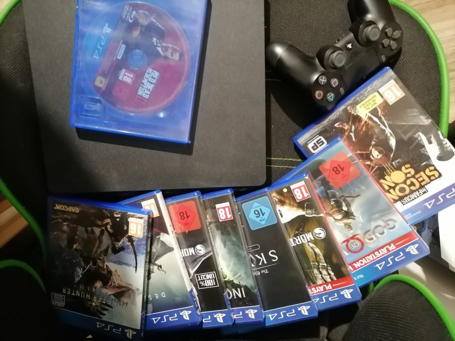 Ps4 z 9x igrami PlayStation 500gb