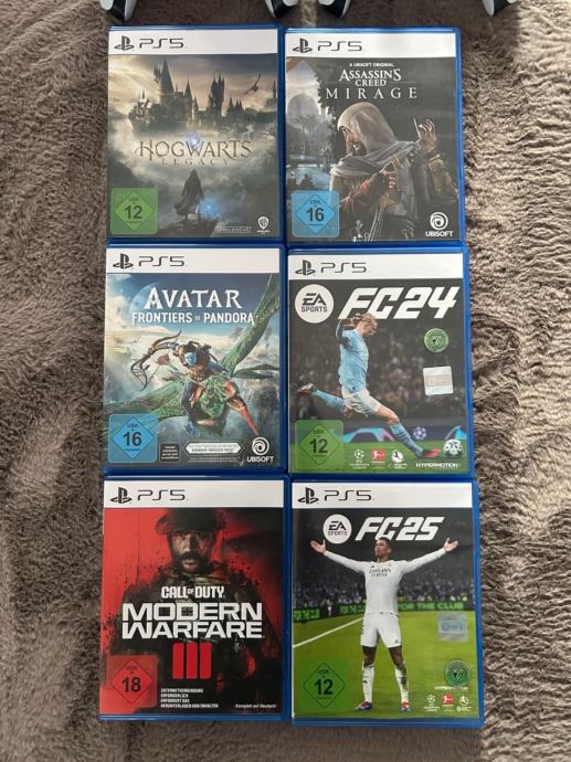 PlayStation 5 z diskom Blu-ray + 6 igre