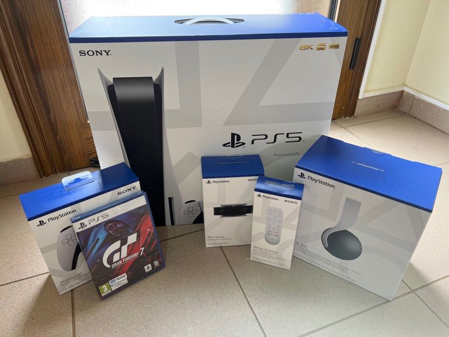 Sony PlayStation 5 Disc PS5 + 2 brezžična igralna ploščka DualSense