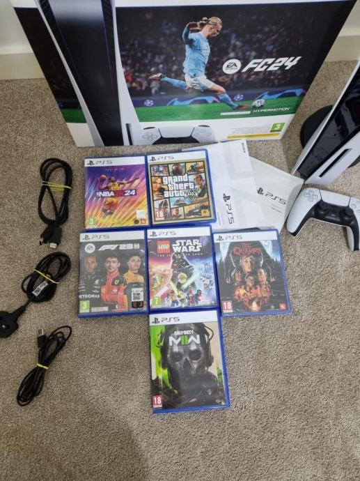 Sony PS5 Disc Edition MASSIVE Bundle, BOXED, 6 GAMES PLAYSTATION 5