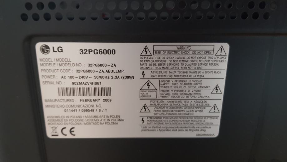LG 32 plasma TV