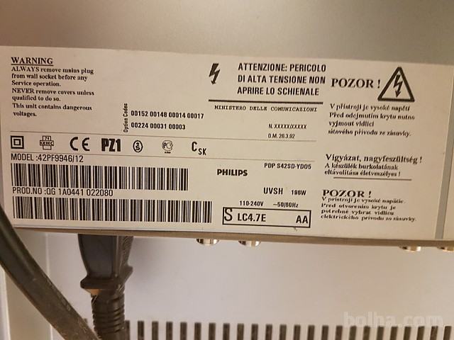 Plazma Philips (Model: 42PF9946/12)