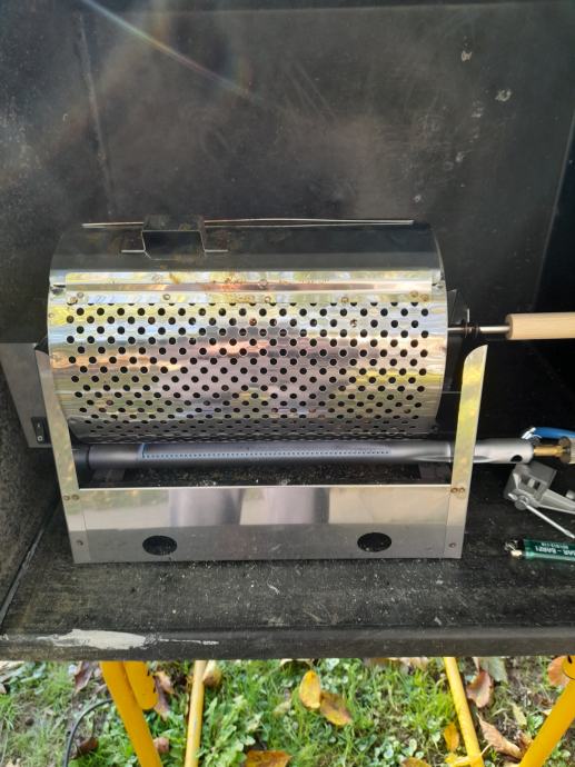 plinska peč za peko kostanjev