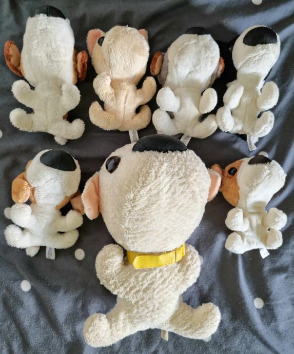 The dog plišaste igrače pliško kolekcija set komplet kužek pes kuža