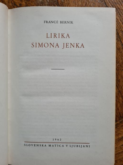 Lirika Simona Jenka - France Bernik