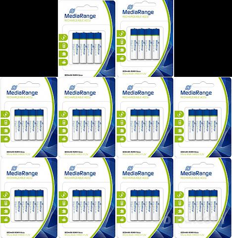 Polnilne baterije, akumulator NiMH, Micro AAA, 40 kom