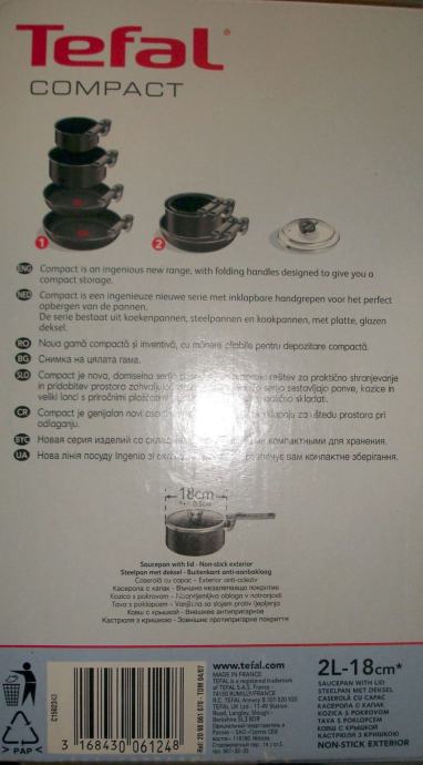 Tefal Compact posoda 2L 18cm s pokrovom *NOVO
