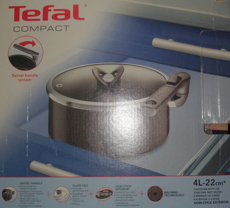 Tefal Compact posoda 4L 22cm s pokrovom *NOVO