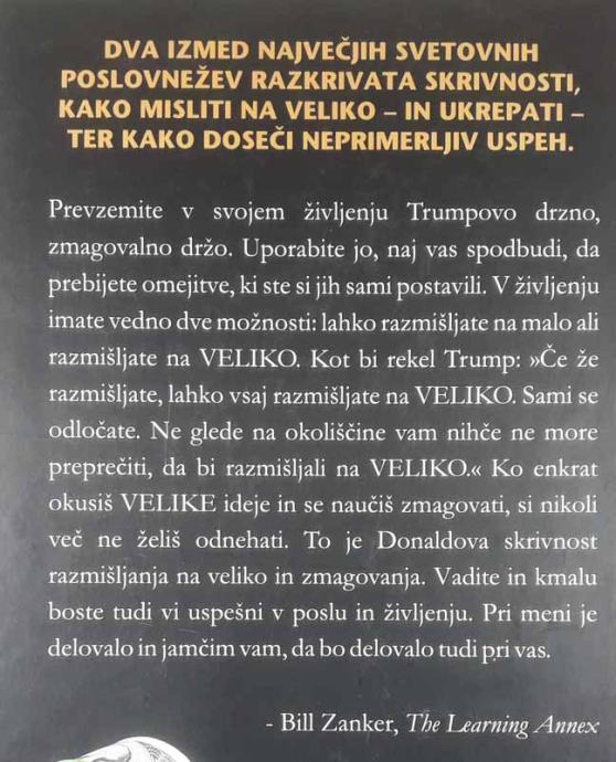 MISLI NA VELIKO IN ZMAGUJ V POSLU IN ŽIVLJENJU, Donald Trump in Bill Z