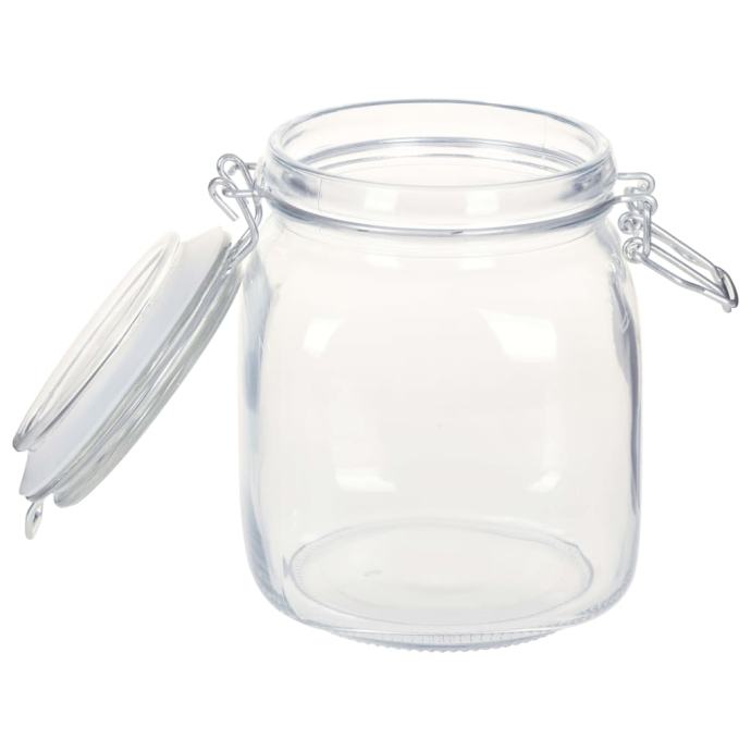 vidaXL Stekleni kozarci z zapiralom 6 kosov 1 L