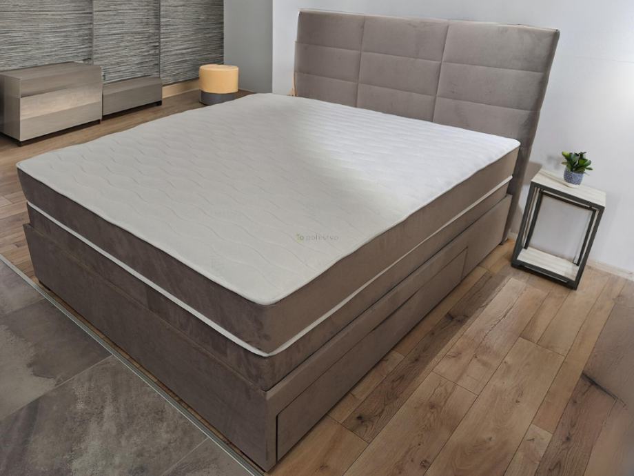 Boxspring Postelja ULA 160x200cm - Bež