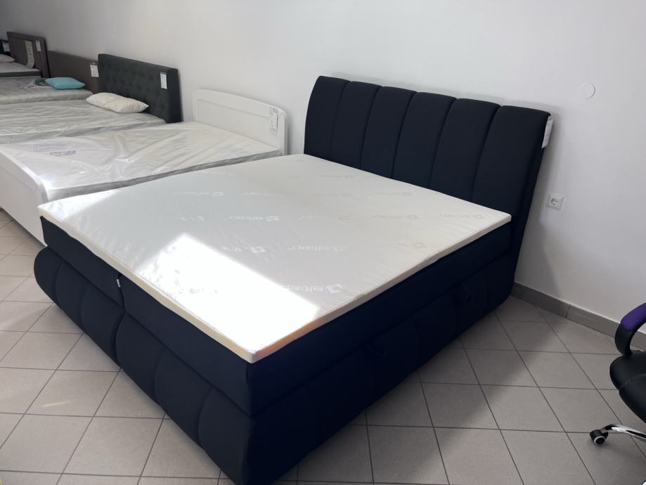 Boxspring postelja Vincenzo 180 črna - NOVA, ZAPAKIRANA