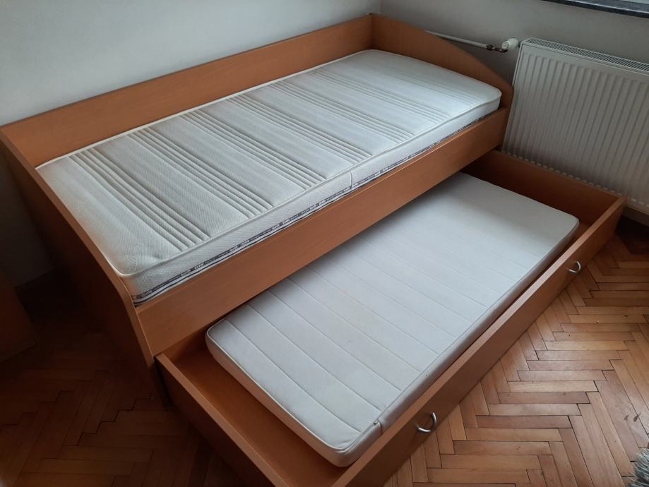 Dvojna postelja Alples Tempo X z izvlečnim predalom 200x90