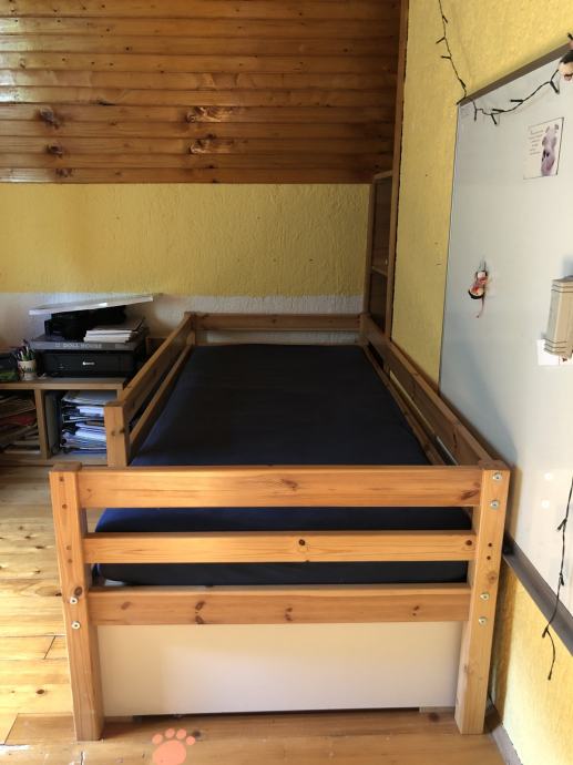 Postelja 90x200 (borov les)