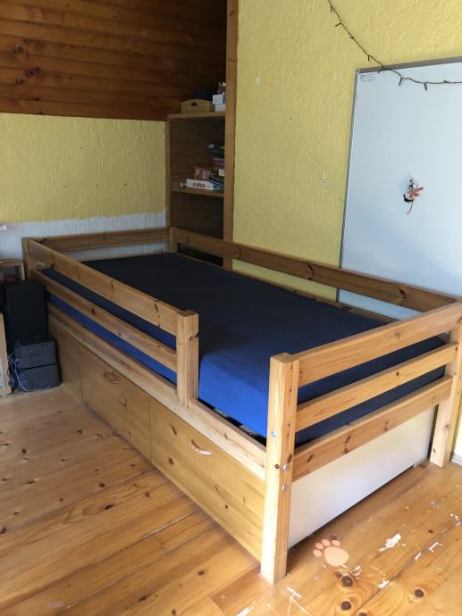 Postelja 90x200 (borov les)