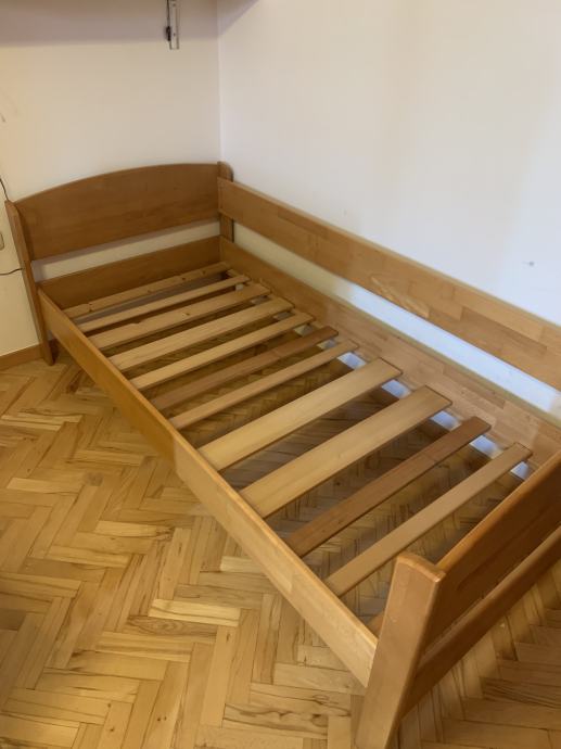 Postelja iz masivnega lesa 90x200