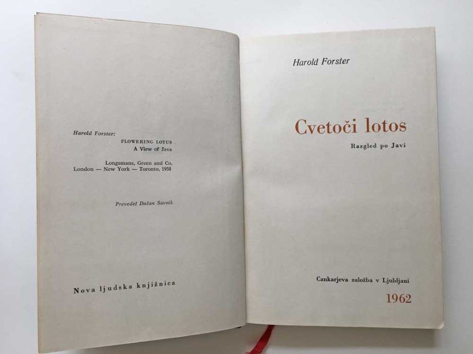 Harald Forster: Cvetoči lotos (Razgled po Javi), 1962