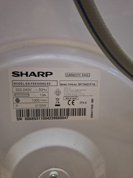 Pralni stroj ,5kg, Sharp
