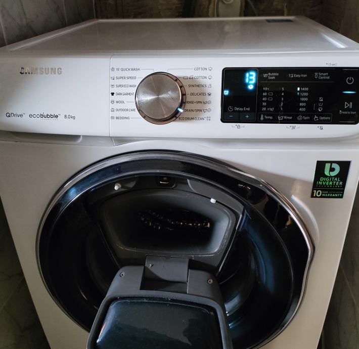 Samsung Qdrive Eco Bubble Add wash 8kg inverter motor keramčni grelnik