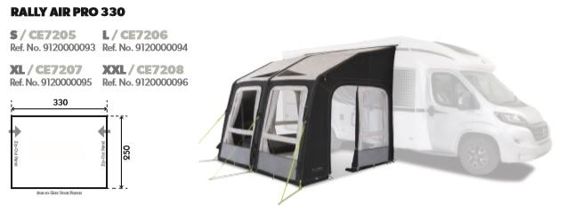 Predprostor Motor Rally AIR Pro 330 XXL za Avtodome