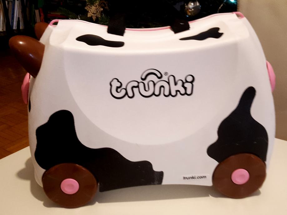 Potovalni kovček za otroke - Trunki - kravica gre na potep
