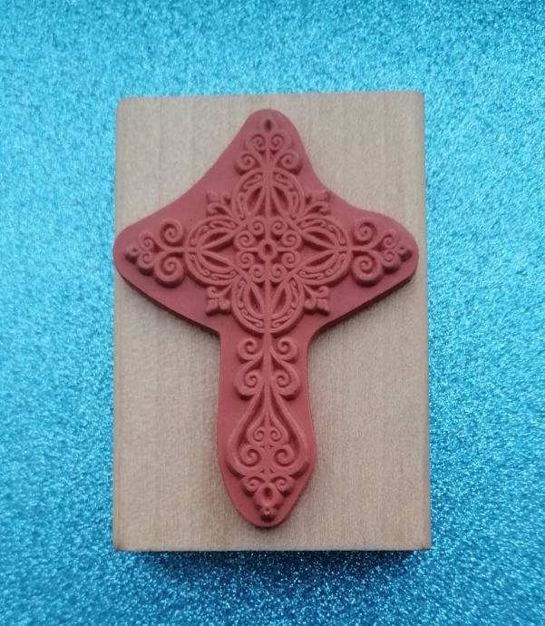 Gumjasta štampiljka križ (Delta Elegant Cross Rubber Stamp 3410F)