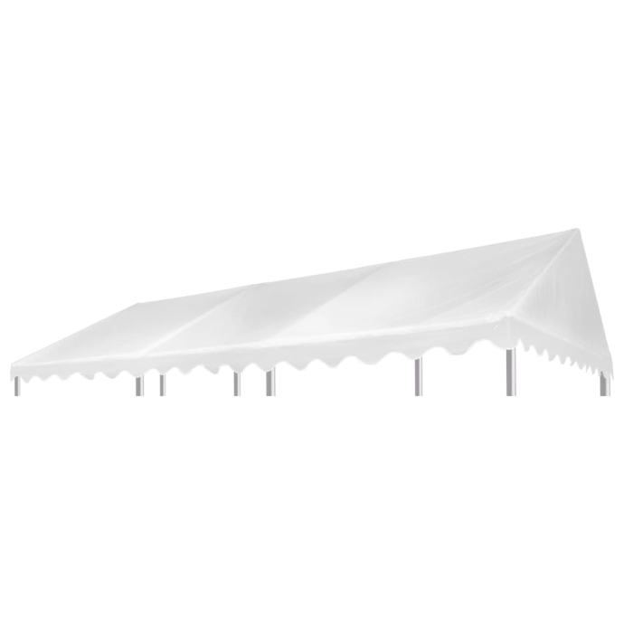 vidaXL Streha za paviljon PVC 500 g/m² 6x4 m bela