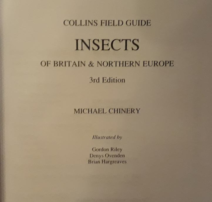 Collins field guide on INSECTS of Britain and Northern Europe