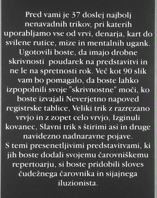 KLJUČ DO SKRIVNOSTI ČAROVNIŠKIH TRIKOV, Charles Barry Townsend