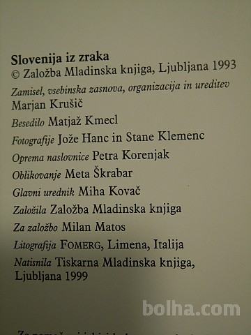 Knjiga Slovenija iz zraka