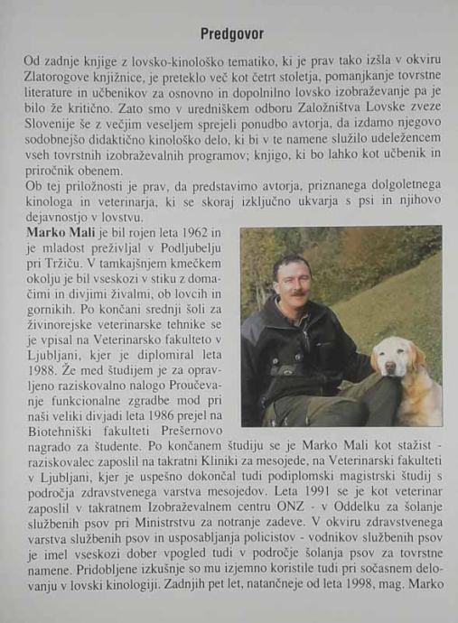 LOVSKA KINOLOGIJA, Marko Mali