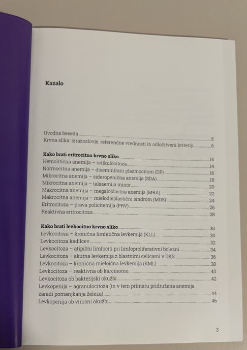 Priročnik Kako brati krvno sliko