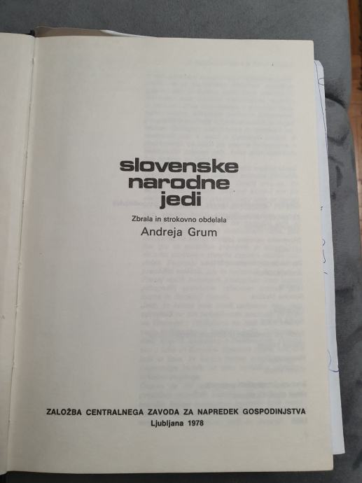 SLOVENSKE NARODNE JEDI, ANDREJA GRUM