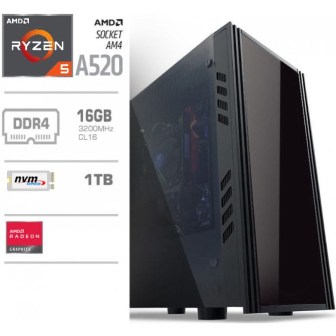 Računalnik MEGA 5000 Ryzen 5 5600G 10SSD16 VEGA 7