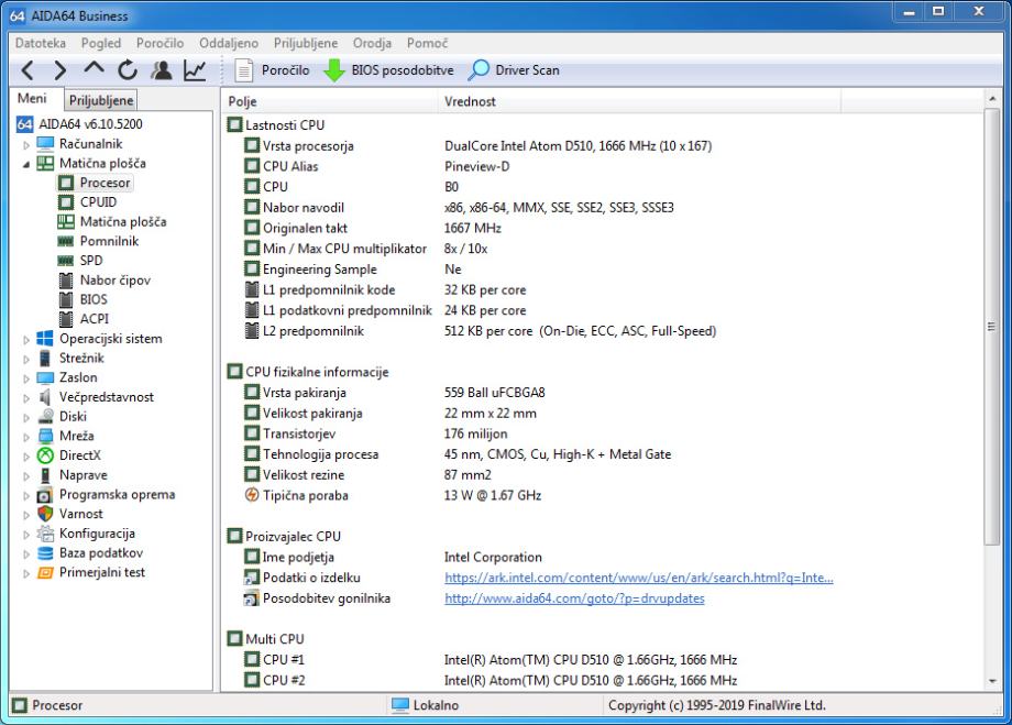 Mini-ITX PC računalnik z Intel Atom D510 procesorjem
