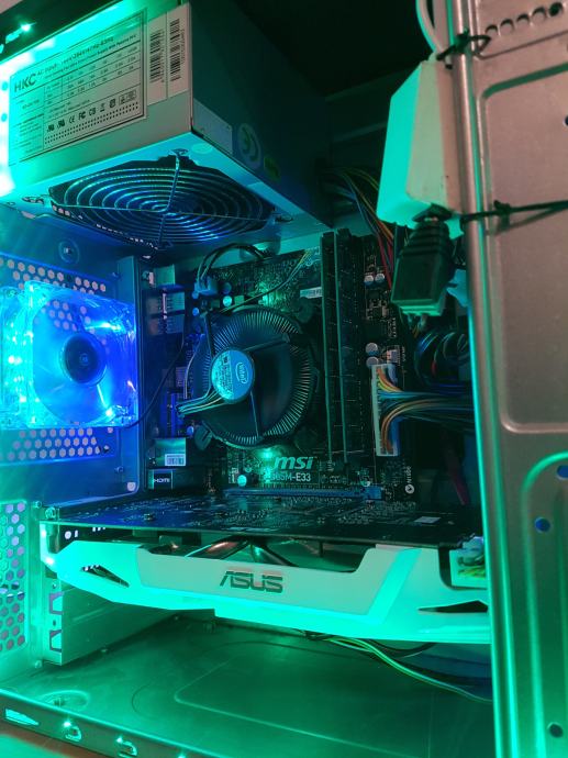 Gaming PC RGB Osvetlitev Intel i5, 12GB Ram, GTX 1060, SSD + 2TB HDD