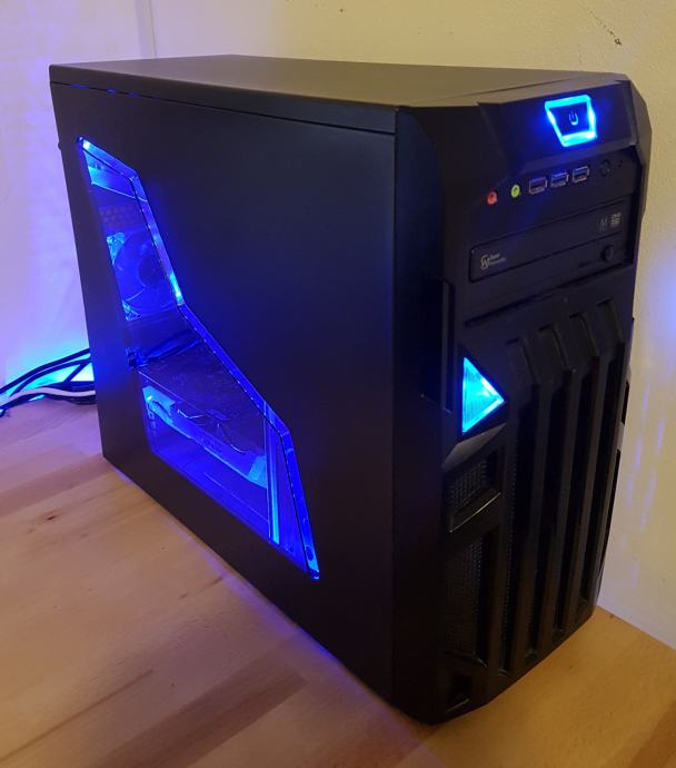 Gaming PC RGB Osvetlitev Intel i5, 12GB Ram, GTX 1060, SSD + 2TB HDD